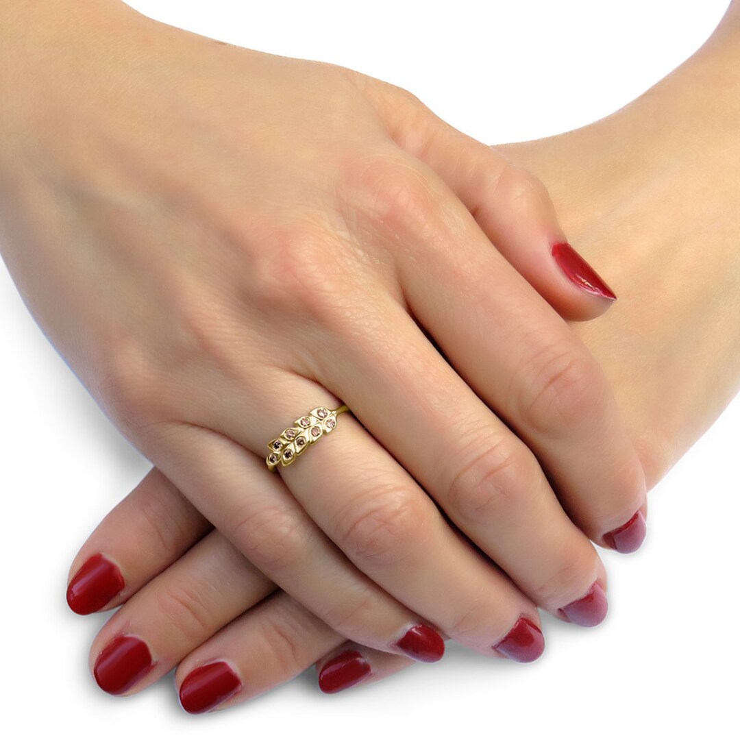 Diamond Wedding Ring, Brown Diamond Ring, Wedding Ring Women, Boho ...