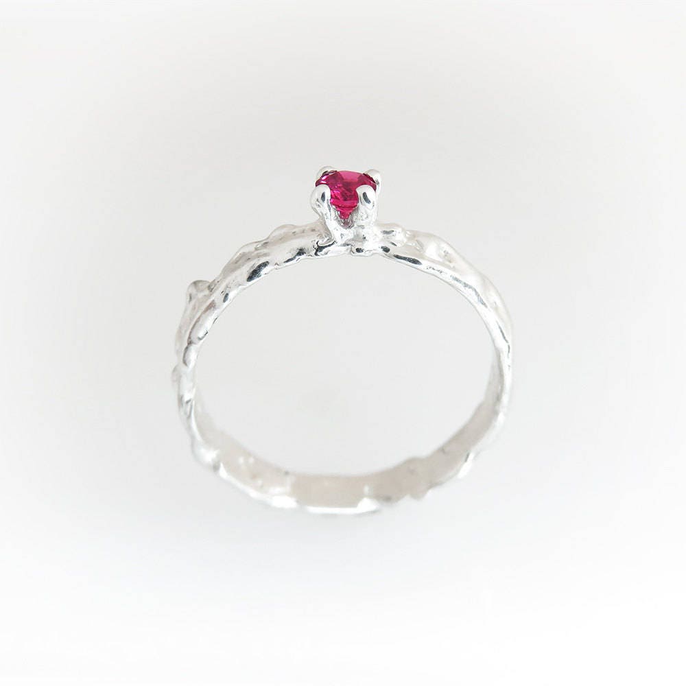 Ruby engagement ring Ruby promise ring Unique Ruby ring | Etsy