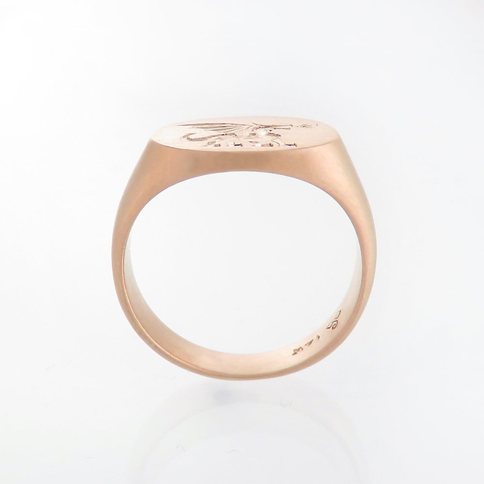 Signet Ring Rose Gold Signet Ring Signet Ring Women Pinky - Etsy