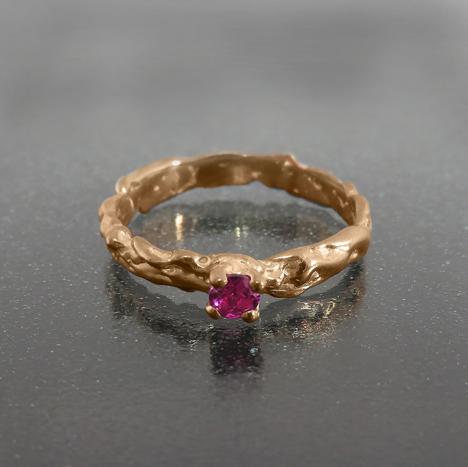Ruby Engagement Ring, Ruby Promise Ring, Unique Ruby Ring, Boho ...