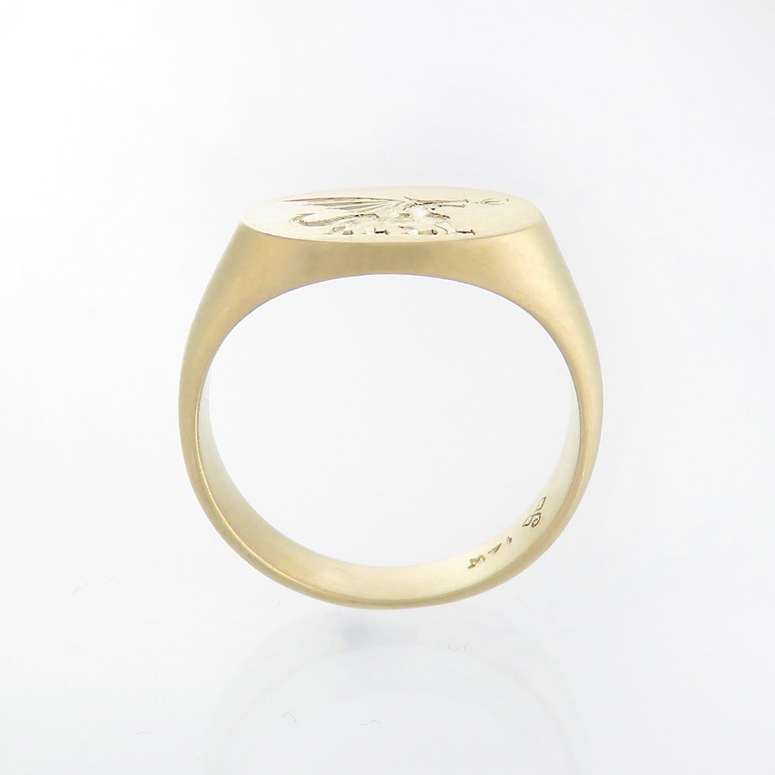 Gold Signet Ring, Custom Signet Ring, Signet Ring Women, Pinky Ring Men ...