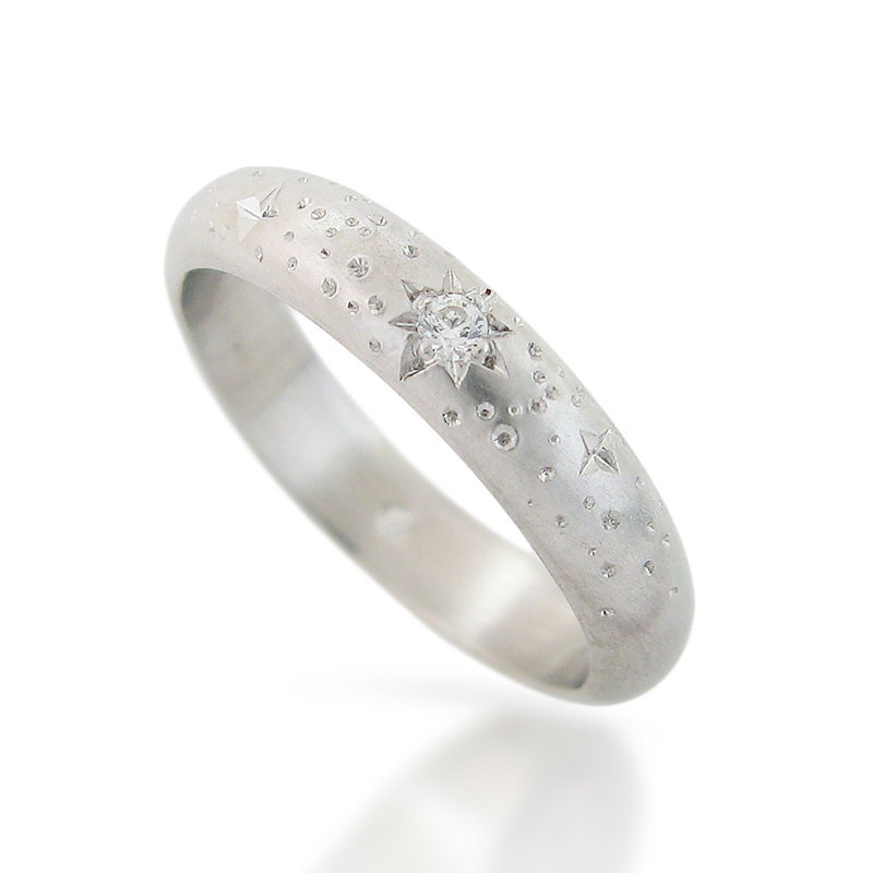 Engagement ring Modern Engagement ring Star engagement ring | Etsy