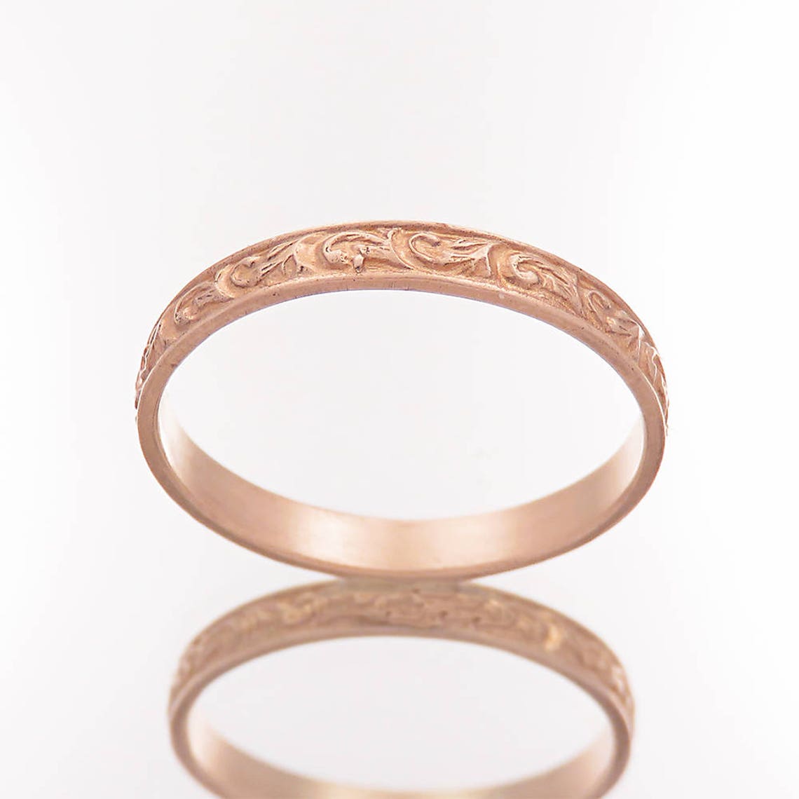 Boho Wedding Ring Rose Gold Wedding Ring Woman Wedding Ring - Etsy