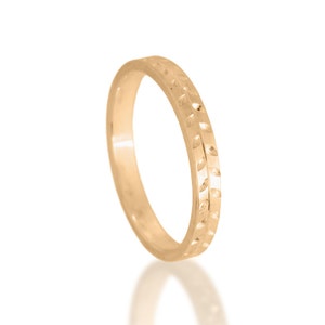 Rose Gold Wedding Ring, Women's Wedding Ring, Engraved Wedding Ring ...