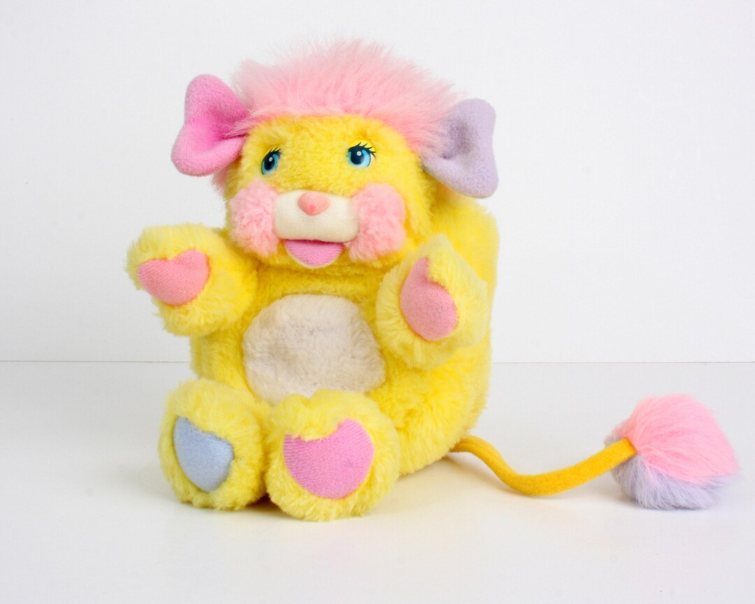 Popples Potato Chip, 8" Popple, Small Size Vintage Yellow Plush Toy ...
