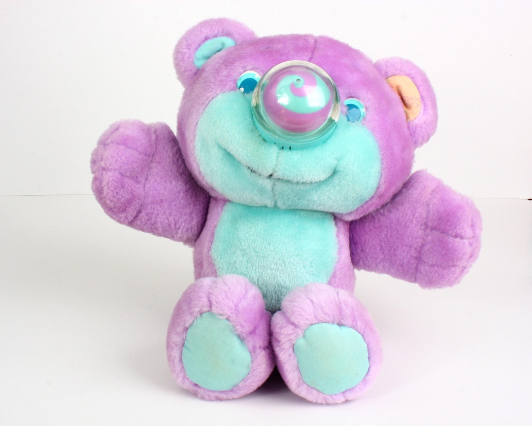 Vintage 11" Nosy Bear, Dizzy, Working Moving Spiral, Purple Nosybear ...