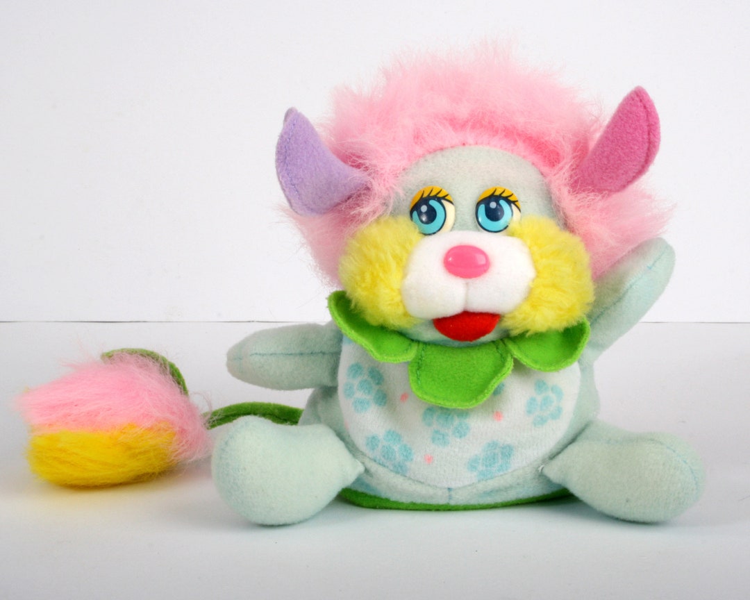 Flower Popples Periwinkle Popple Vintage Blue Pink Plush - Etsy