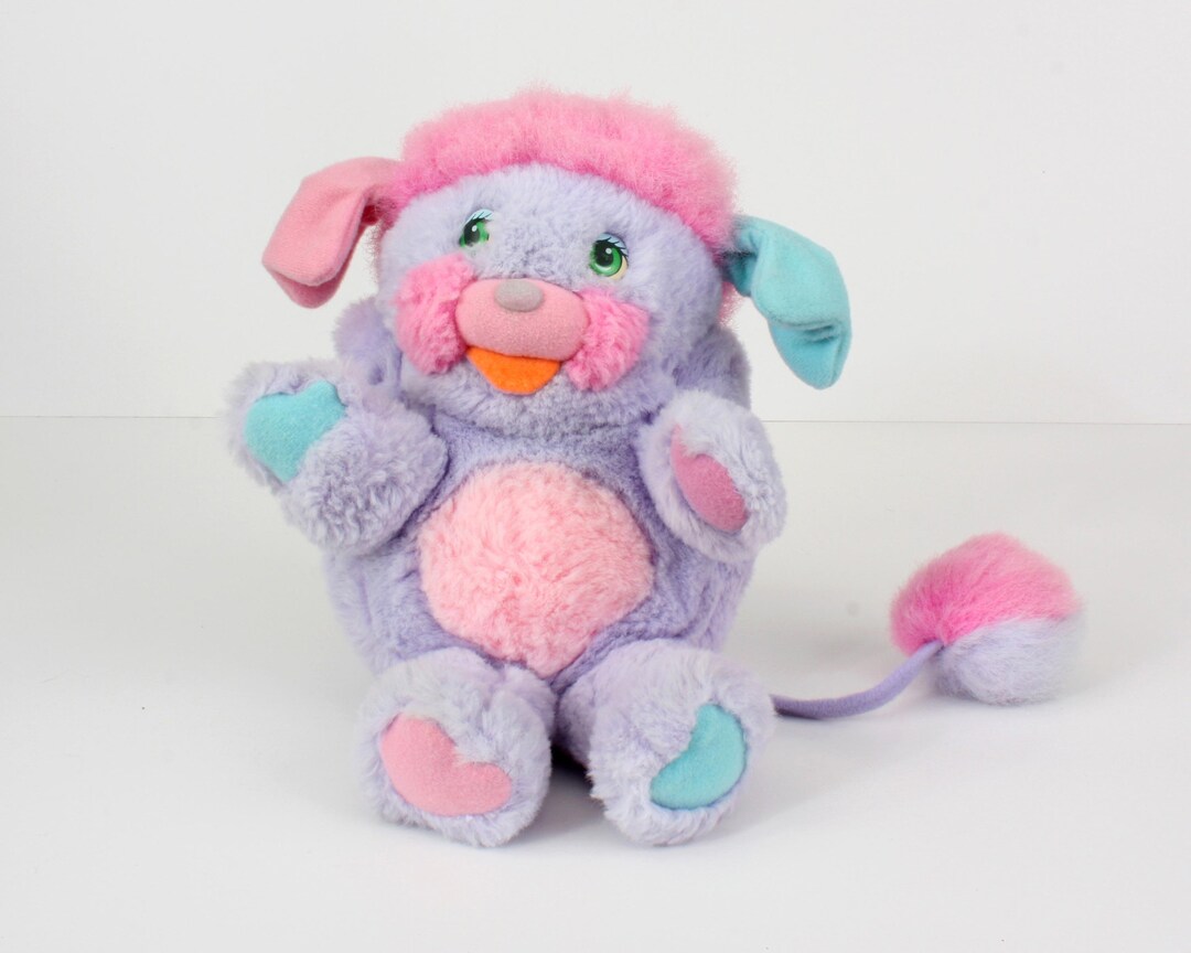Popples Pretty Bit 8" Popple, Small Size Vintage Purple Pink Plush Toy ...