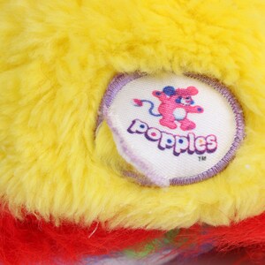 Red Popples Puffling, Small Size Puffling Popple Vintage Plush Toy ...