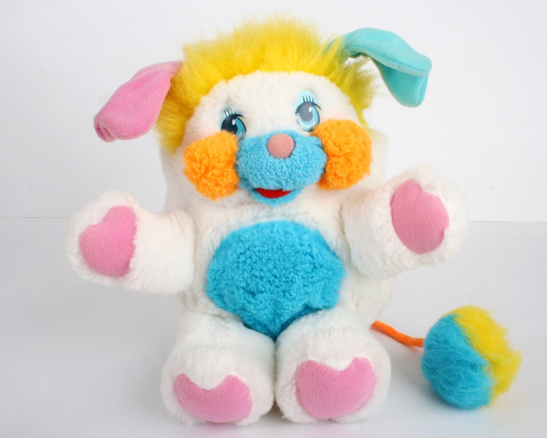 White Popples Puffball, Popple, Medium Size Vintage Plush Toy, Original ...