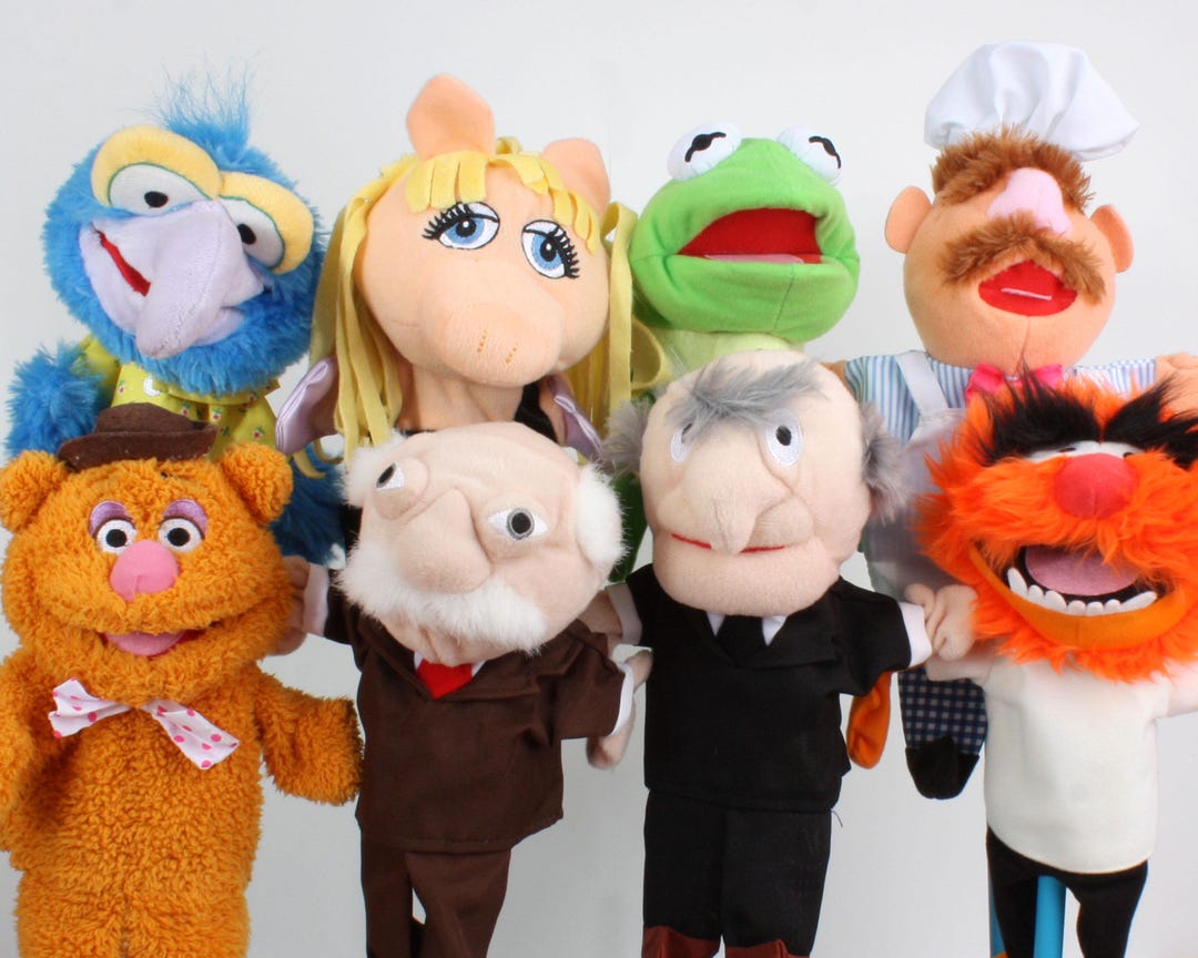 The Muppets COMPLETE Set 8 Hand Puppets, Puppet Show Dolls, 2012 Dutch ...
