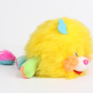 Yellow Popples Puffling, Small Size Puffling Popple Vintage Plush Toy ...
