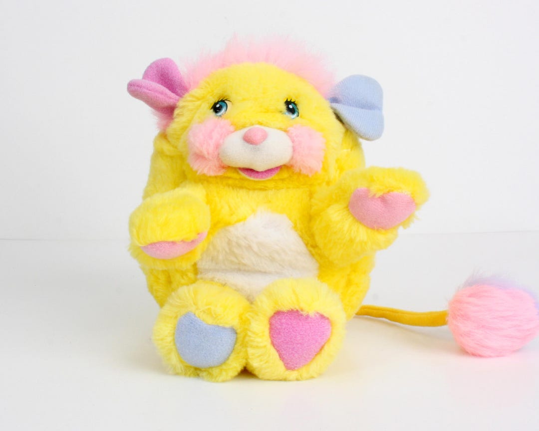 Popples Potato Chip, 8" Popple, Small Size Vintage Yellow Plush Toy ...