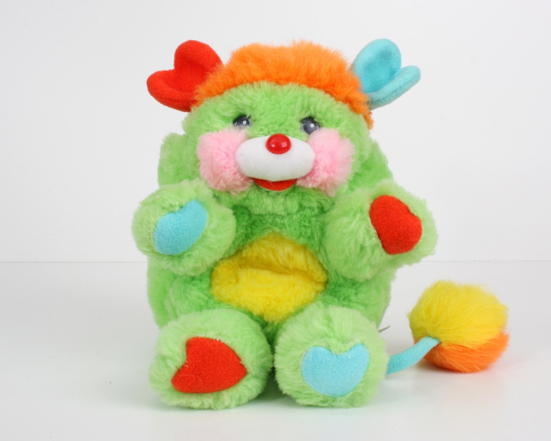 Popples Putter, 8" Popple, Small Size Vintage Green Plush Toy, Original ...