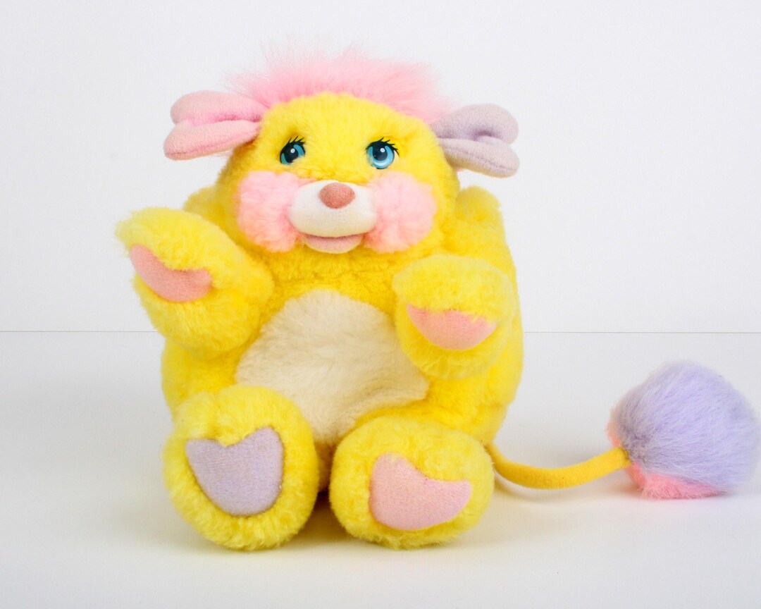 Popples Potato Chip, 8 Popple, Small Size Vintage Yellow Plush Toy ...