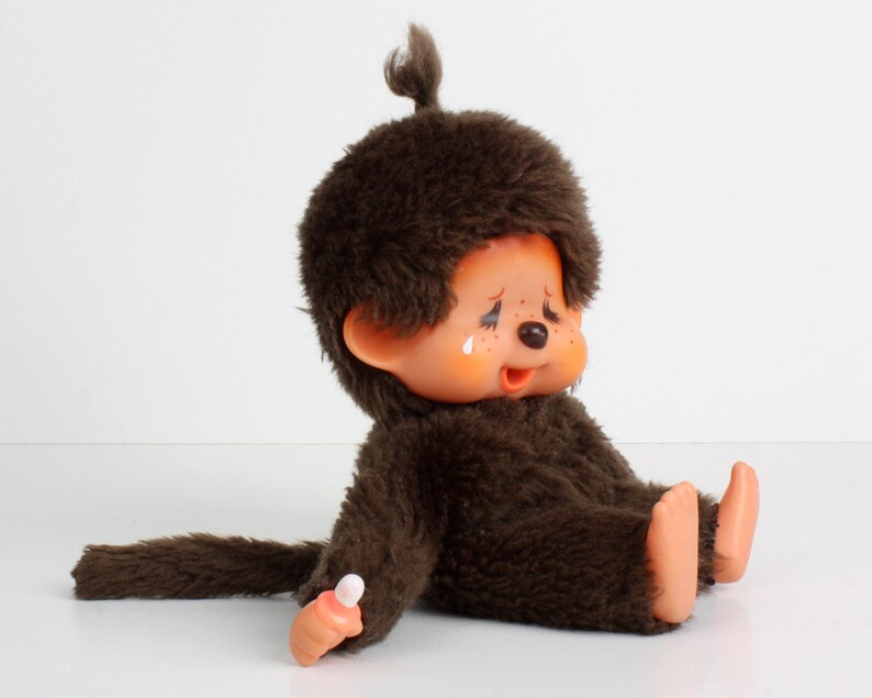 Sekiguchi Crying Monchhichi Girl, 8" / 20 Cm Beanie Monchichi Toy ...