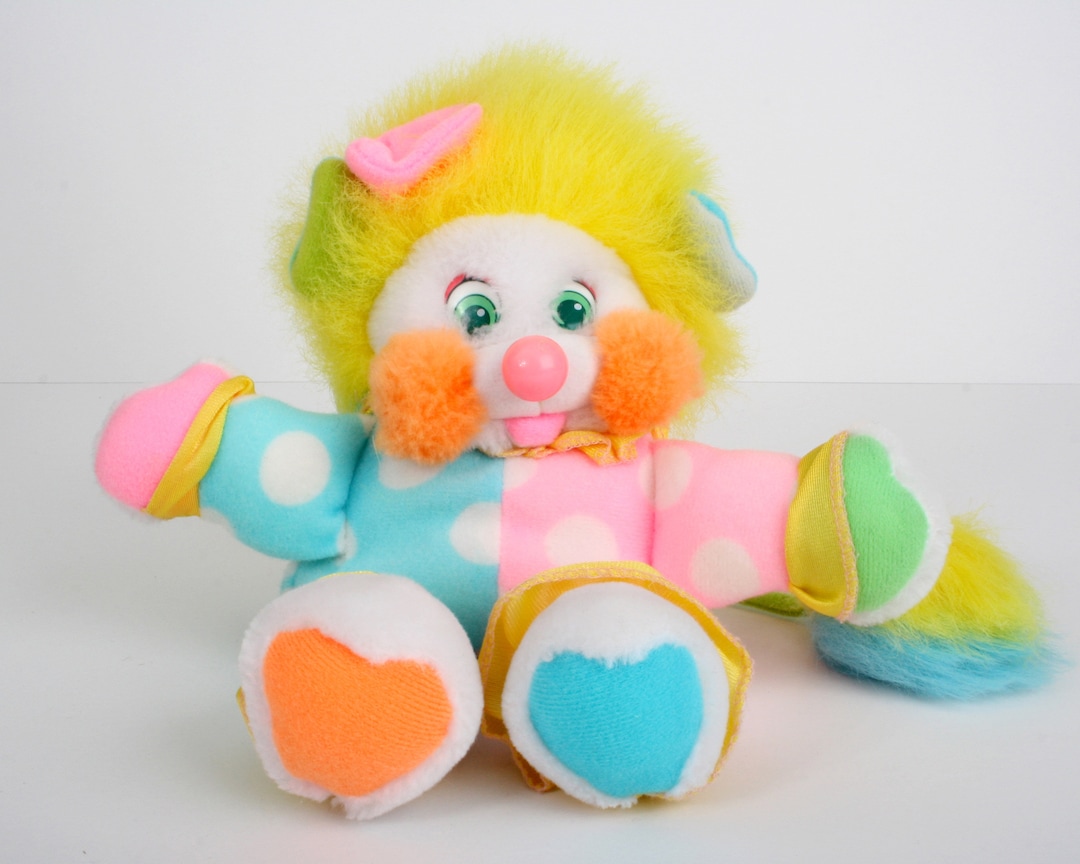 Very Rare Clown Popples, UK / Europe EU Costume Popple, Carnival, Small ...