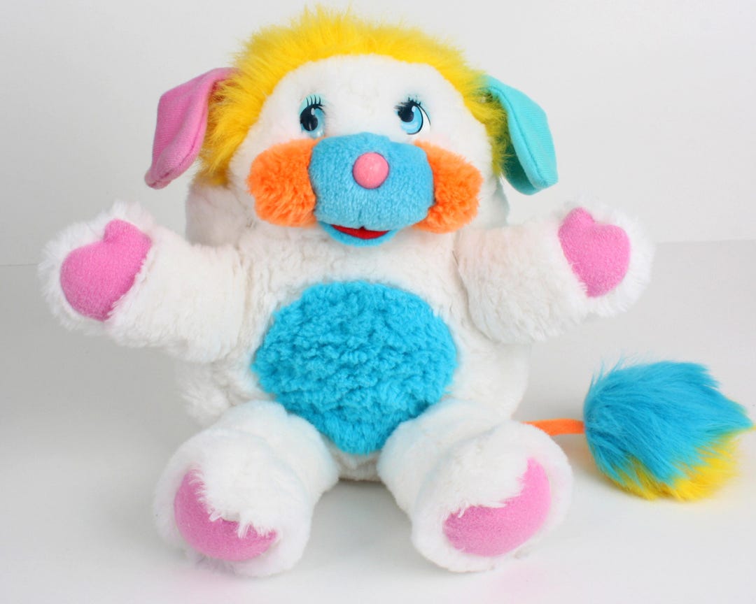 White Popples Puffball, 11 Popple, Medium Size Vintage Plush Toy, Original 80s Mattel 1986 1 - Etsy