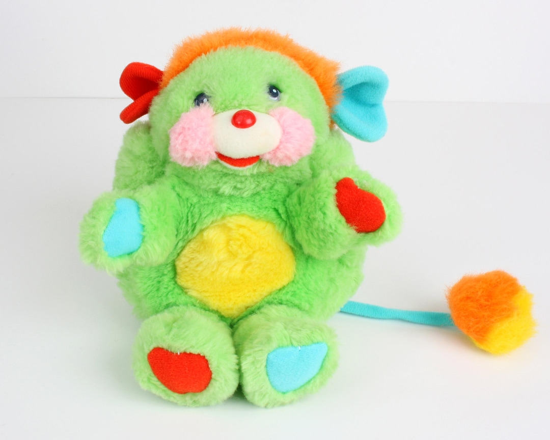 Popples Putter, 8 Popple, Small Size Vintage Green Plush Toy, Original ...