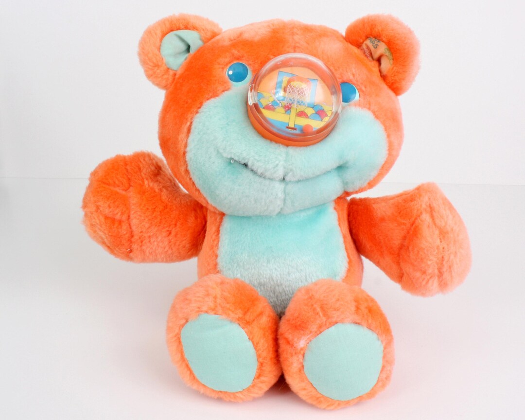Vintage 11" Nosy Bear, Basketball Rumpus Nosybear, Orange Basket Nosy Bears, Popinours ...