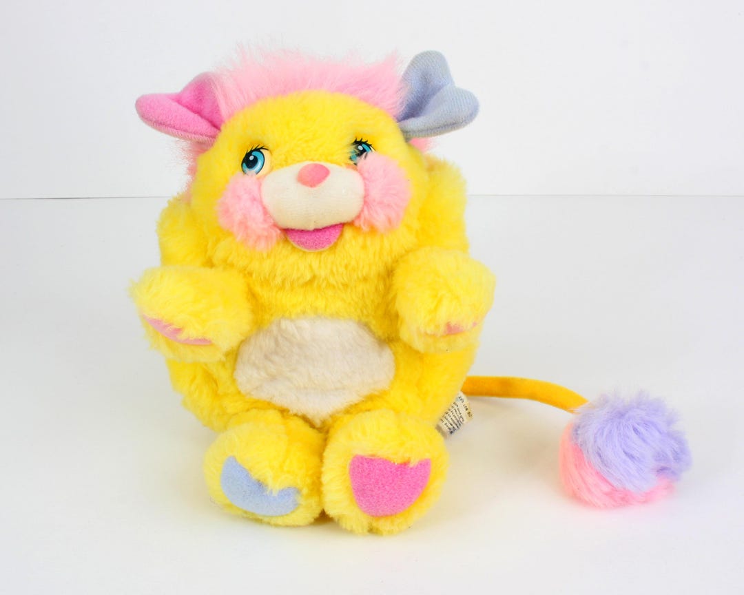 Popples Potato Chip, 8" Popple, Small Size Vintage Yellow Plush Toy ...