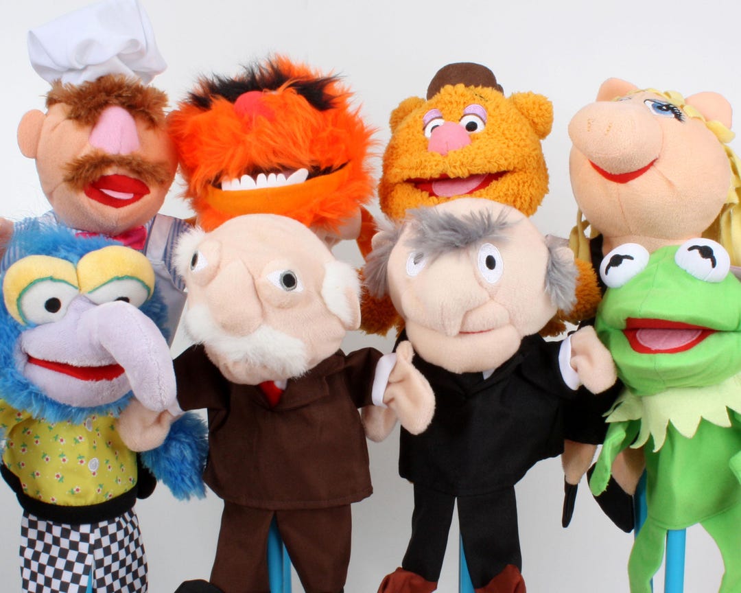 The Muppets COMPLETE Set 8 Hand Puppets, Puppet Show Dolls, 2012 Dutch ...