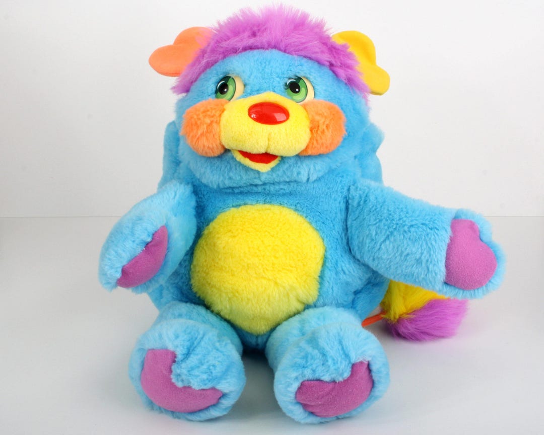 Large Blue Popples Pretty Cool P.C. 13 Popple, L Size Vintage Plush Toy ...