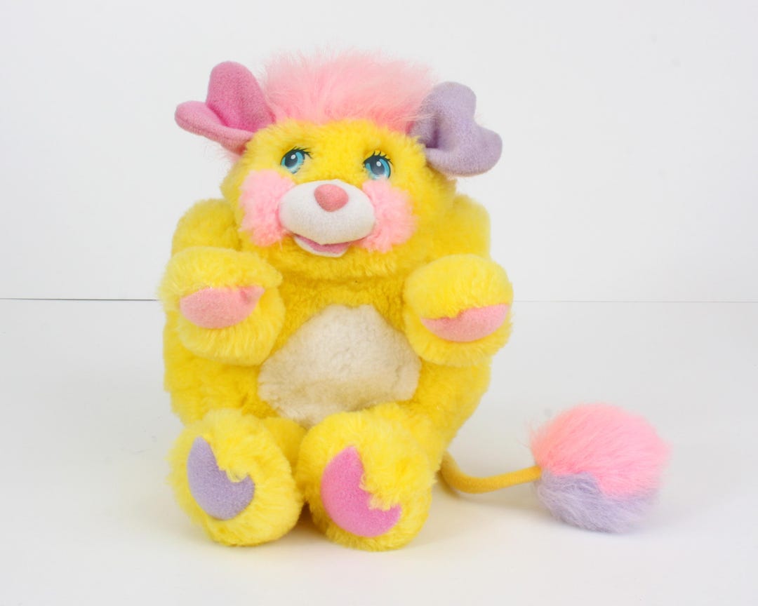 Popples Potato Chip, 8" Popple, Small Size Vintage Yellow Plush Toy ...