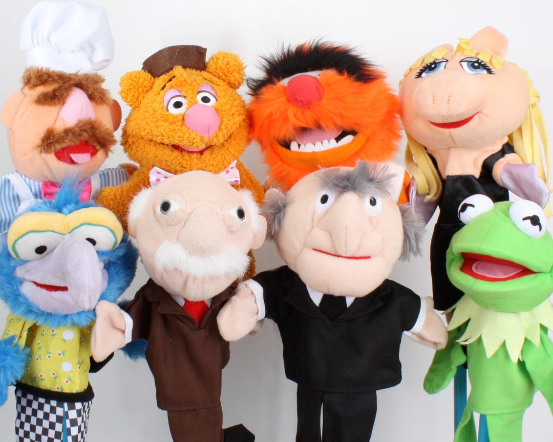The Muppets COMPLETE Set 8 Hand Puppets, Puppet Show Dolls, 2012 Dutch ...