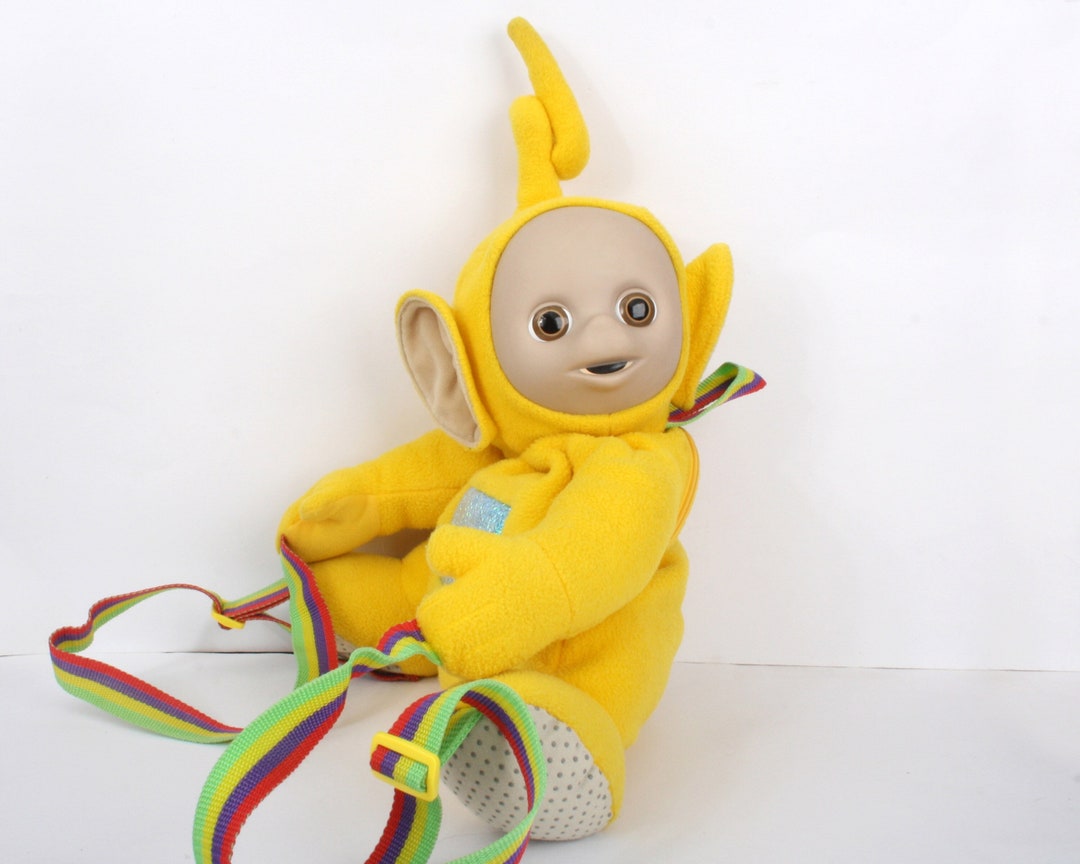 Yellow Teletubbies Backpack, Vintage 90s Teletubby Laa Laa Plush Kids ...