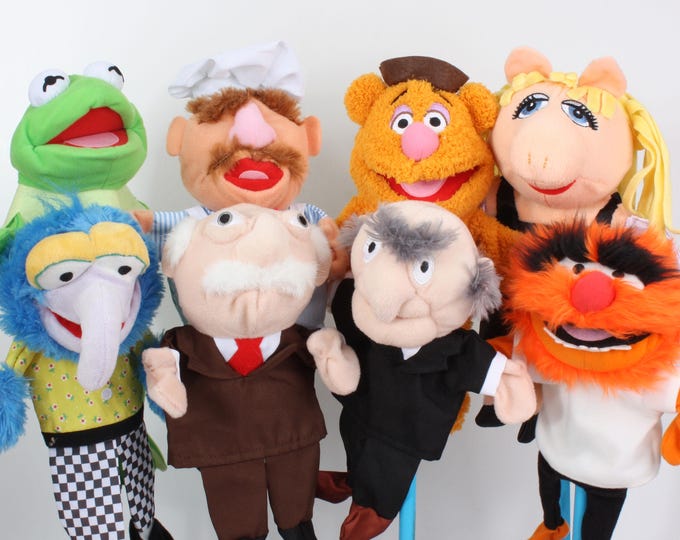 The Muppets COMPLETE Set 8 Hand Puppets, Puppet Show Dolls, 2012 Dutch ...