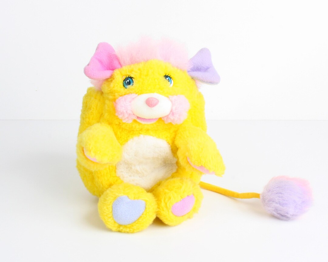 Popples Potato Chip, 8" Popple, Small Size Vintage Yellow Plush Toy ...