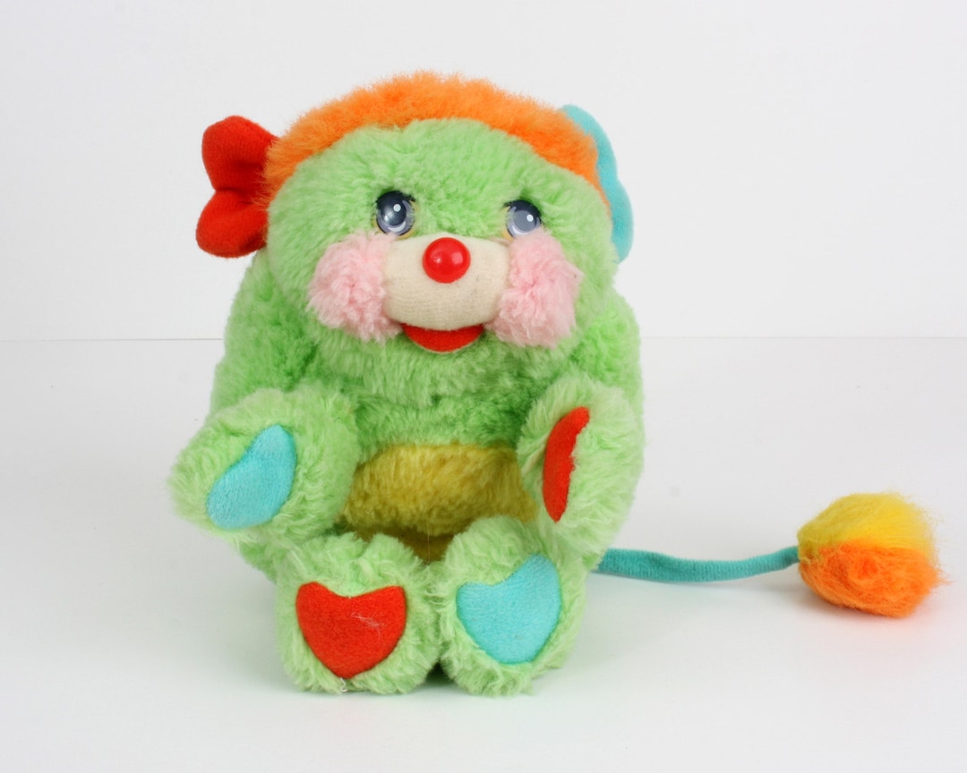 Popples Putter, 8" Popple, Small Size Vintage Green Plush Toy, Original ...