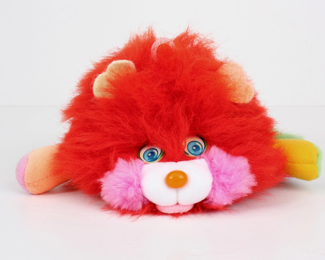 Red Popples Puffling, Small Size Puffling Popple Vintage Plush Toy ...