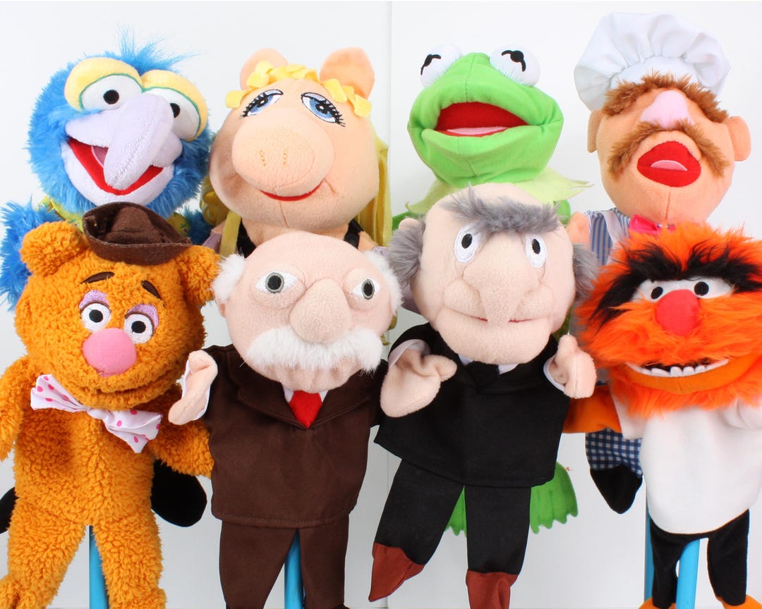 The Muppets COMPLETE Set 8 Hand Puppets, Puppet Show Dolls, 2012 Dutch ...