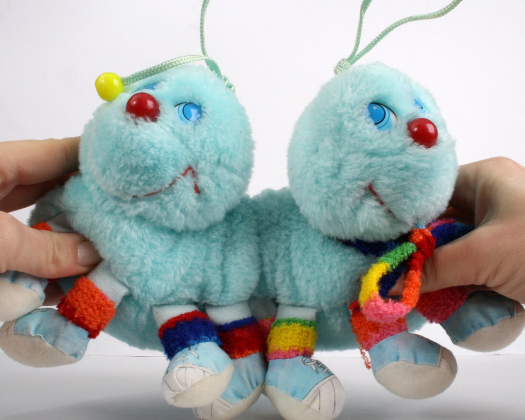 Blue Lots a Legs Caterpilar Vintage Plush Toy With Sound, Double Header ...