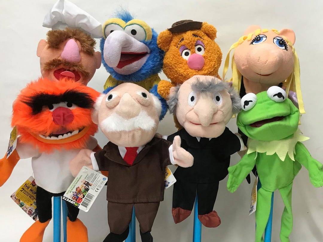 The Muppets COMPLETE Set 8 Hand Puppets, Muppet Hand Puppet Show Dolls ...