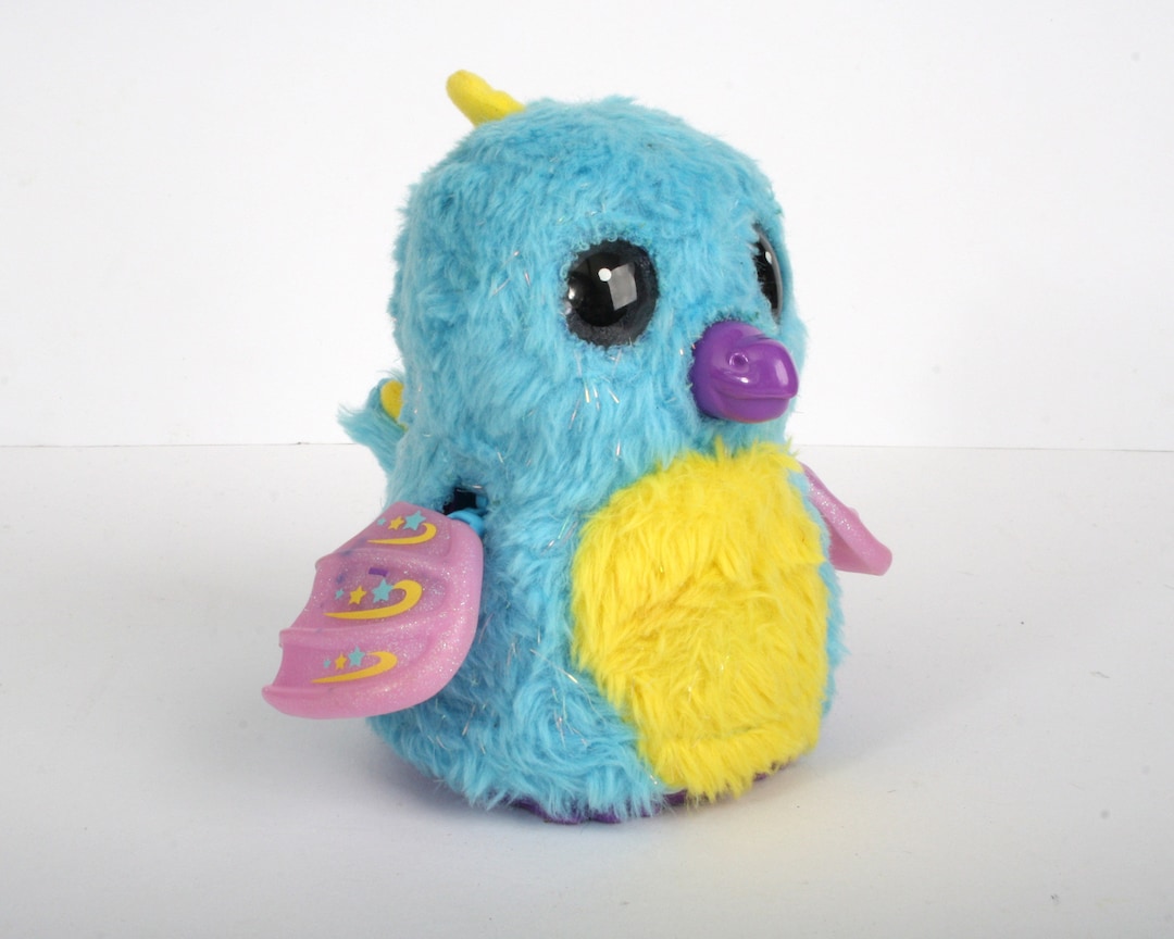 Sparkly Draggle Hatchimals, Blue Yellow Electronic Interactive Toy ...