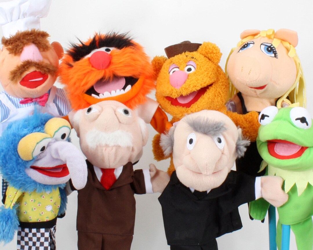 The Muppets COMPLETE Set 8 Hand Puppets, Puppet Show Dolls, 2012 Dutch Collection Kermit Animal ...