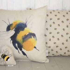 Bumble Bee Cushion 18 Square Bumble Bee Cushion Embroidered Bee Cushion ...