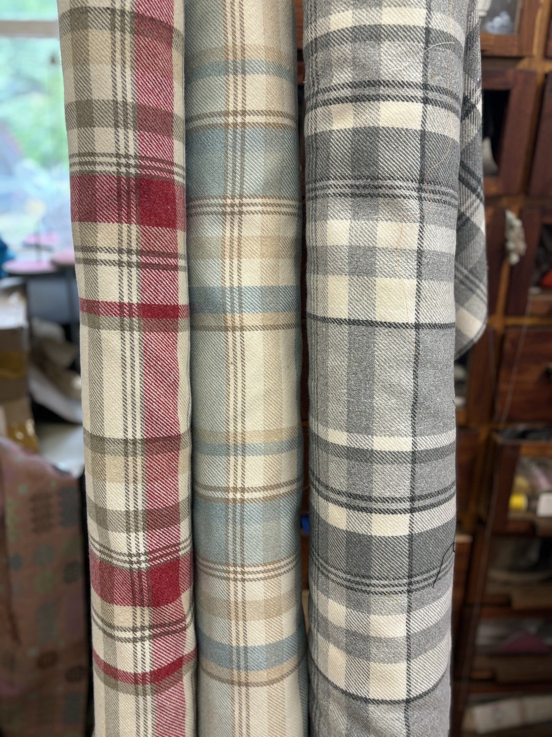 Wool Touch Fabric. Balmoral Tartan, Plaid,check Upholstery Weight ...