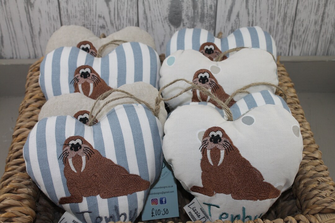 Walrus Hanging Heart Tenby Walrus - Etsy UK