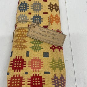 Mustard Welsh Blanket Table Runner welsh Blanket Tapestry Table Runner - Etsy
