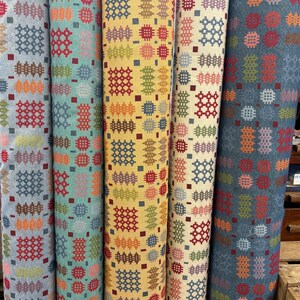 Mustard Welsh Blanket Table Runner welsh Blanket Tapestry Table Runner ...