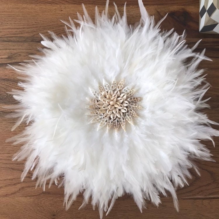 Jujuhat / juju hat handmade in natural feathers and veritable | Etsy