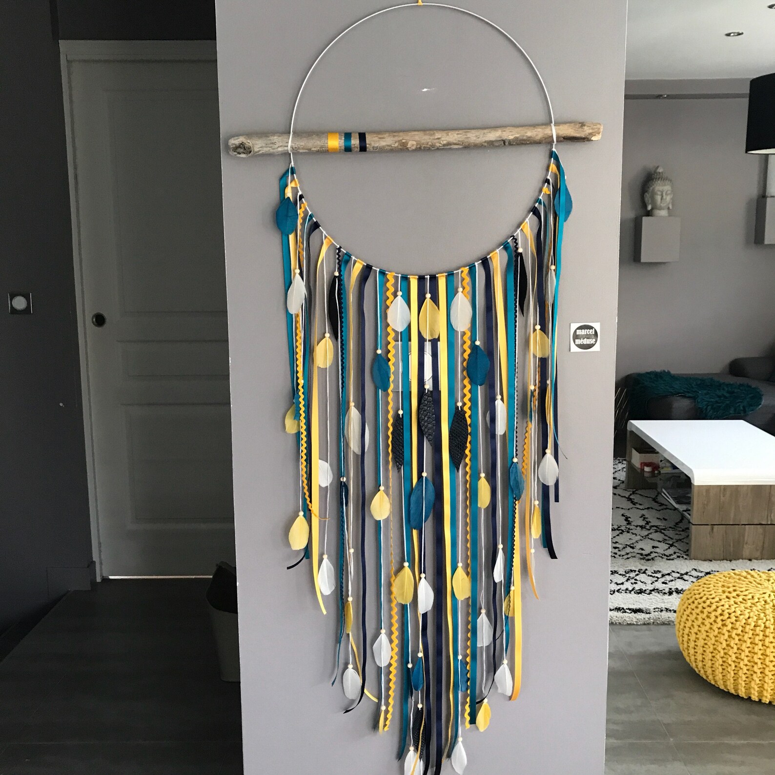 Dream Catcher / Dreamcatcher Giant Wooden Driftwood Color - Etsy