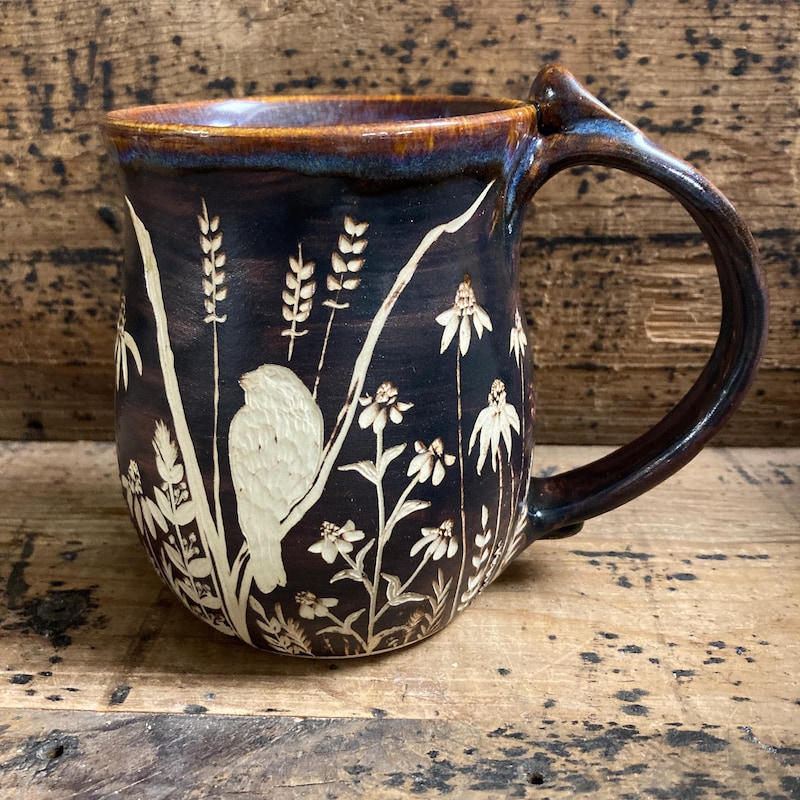 Hand Carved Mugs - Etsy