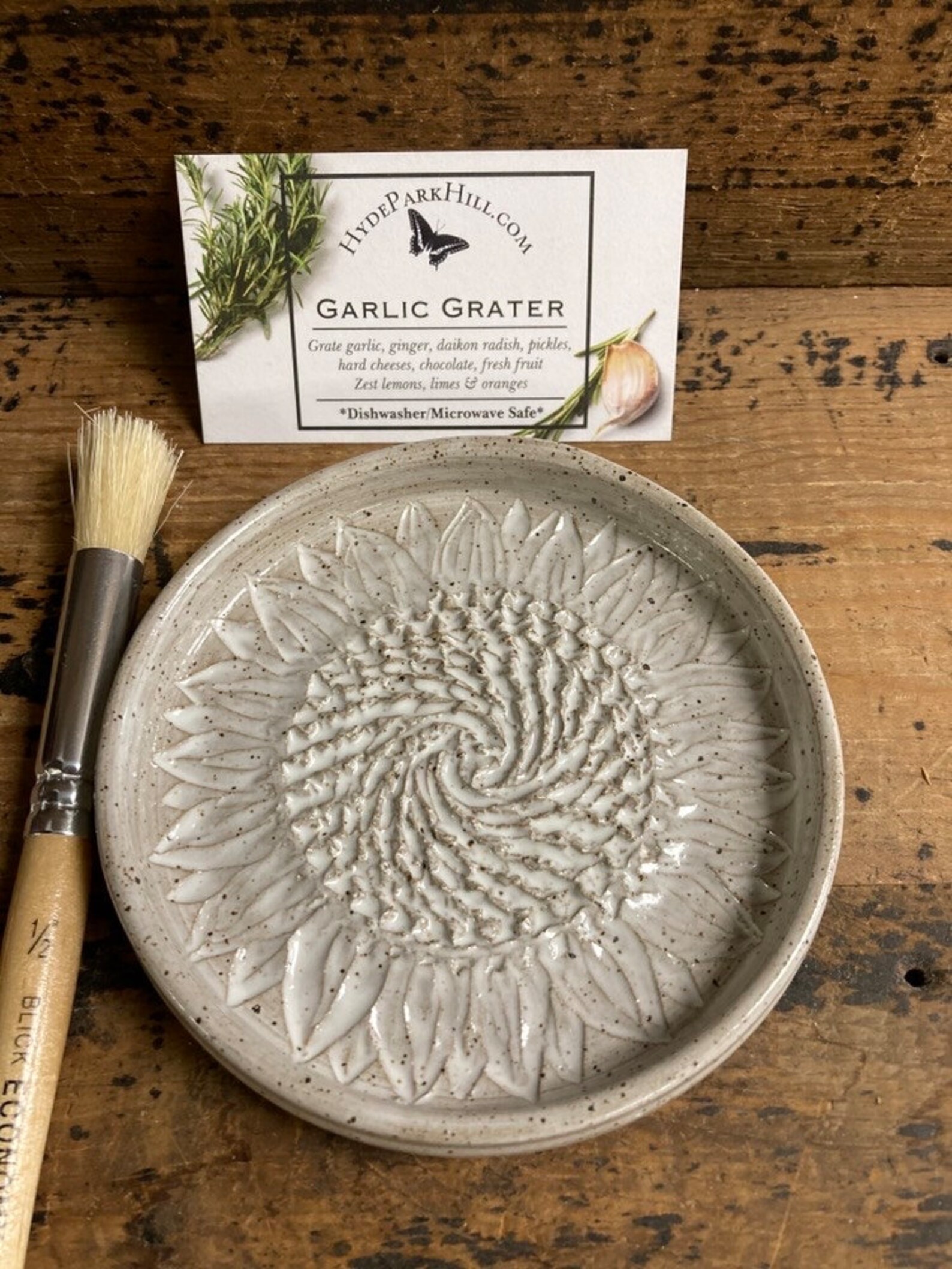 Carved Sunflower Garlic Grater Handmade Hand Garlic Grater - Etsy