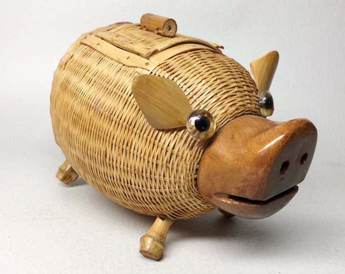 Vintage Pig Box in Bamboo Vintage Pig - Etsy
