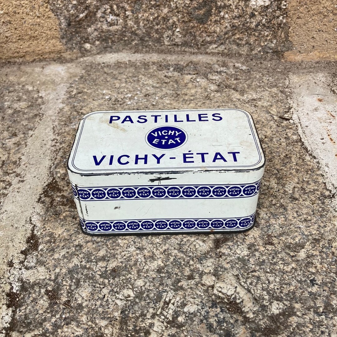 A French Storage Tin Vintage Canisters Vichy-État Pastilles - Etsy